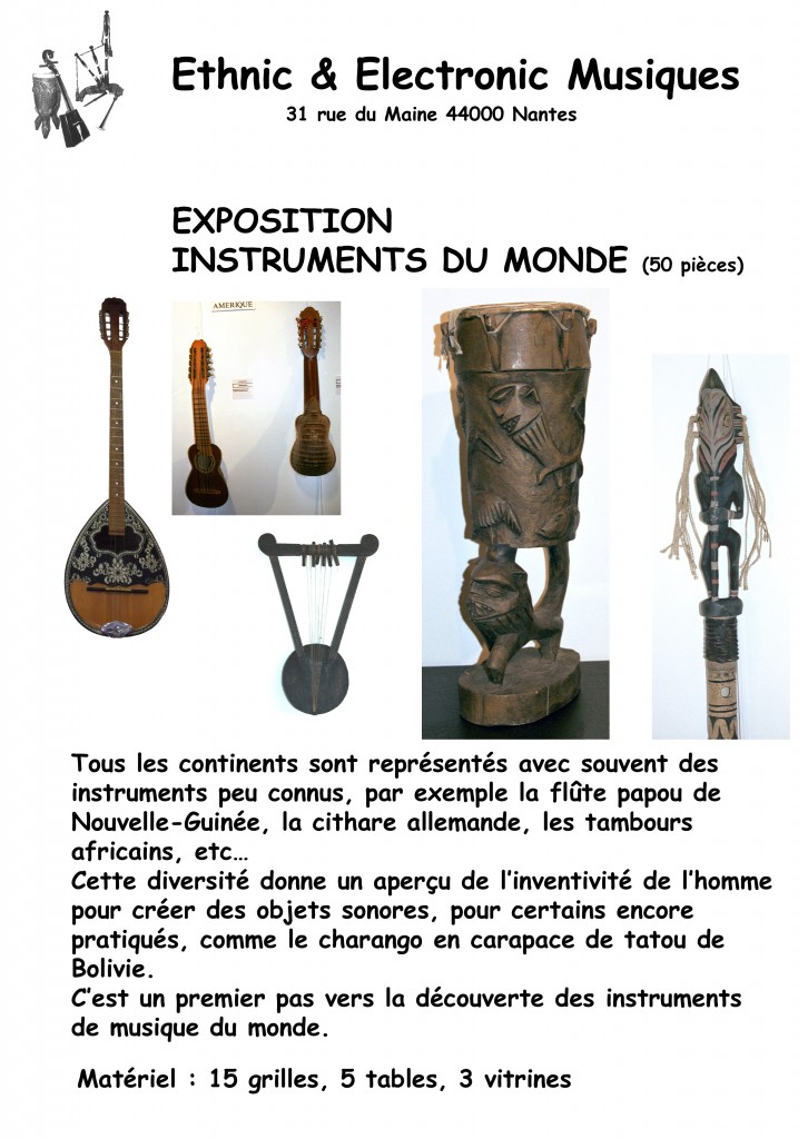 Expositions d’instruments de musique – Olivier Briand